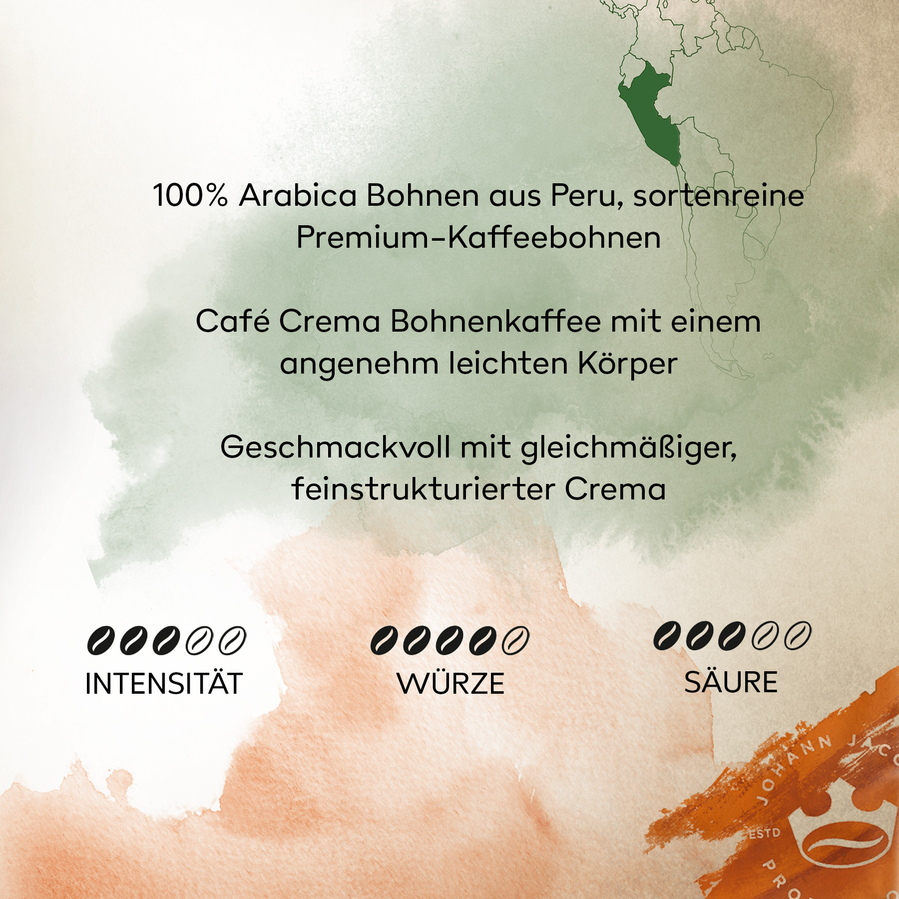 Jacobs Tesoro Café Crema - authentischer Geschmack Perus | Gastrodax®