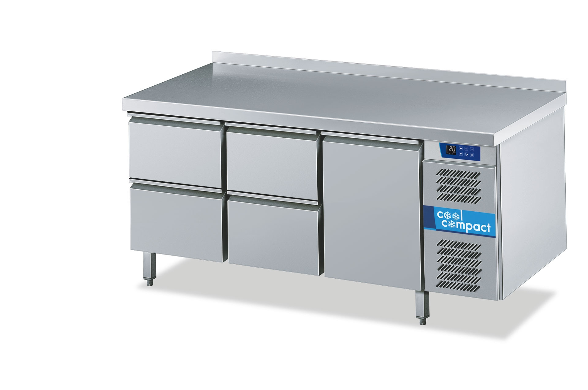 Cool Compact Magnos Kühltisch 3 x GN 1/1 2 x 2 x 1/2 Züge und Tür mit ...